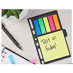 Sticky Notes and Tabs, 150 Count - 1 Yellow pad (3 inches x 3 inches) 5 Different Color Sticky tabs (1 3/4 inches x 1/2 inch)