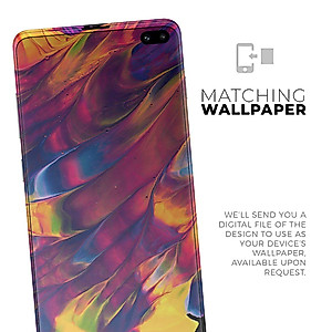 DesignSkinz Liquid Abstract Paint V78 Protective Vinyl Decal Wrap Skin Cover Compatible with The Samsung Galaxy S20 (Screen Trim & Back Glass Skin)