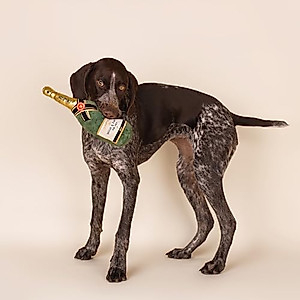 CHEWFFON Dog Toy, Squeaky Dog Toys for Boredom, Plush Dog Present Chew Toy for All Breeds Dogs, Champagne Shape Interactive Dog Toys for Birthday Stimulating Gifts