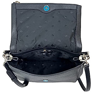 Kate Spade Leila Medium Pebbled Leather Shoulder Bag (Black)