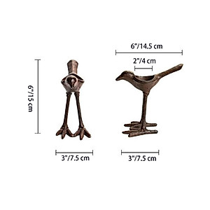 GemCave Rustic Bird Candle Holder,Cast Iron Tealight Candle Holders for Home Garden Tabletop Decor,Brown