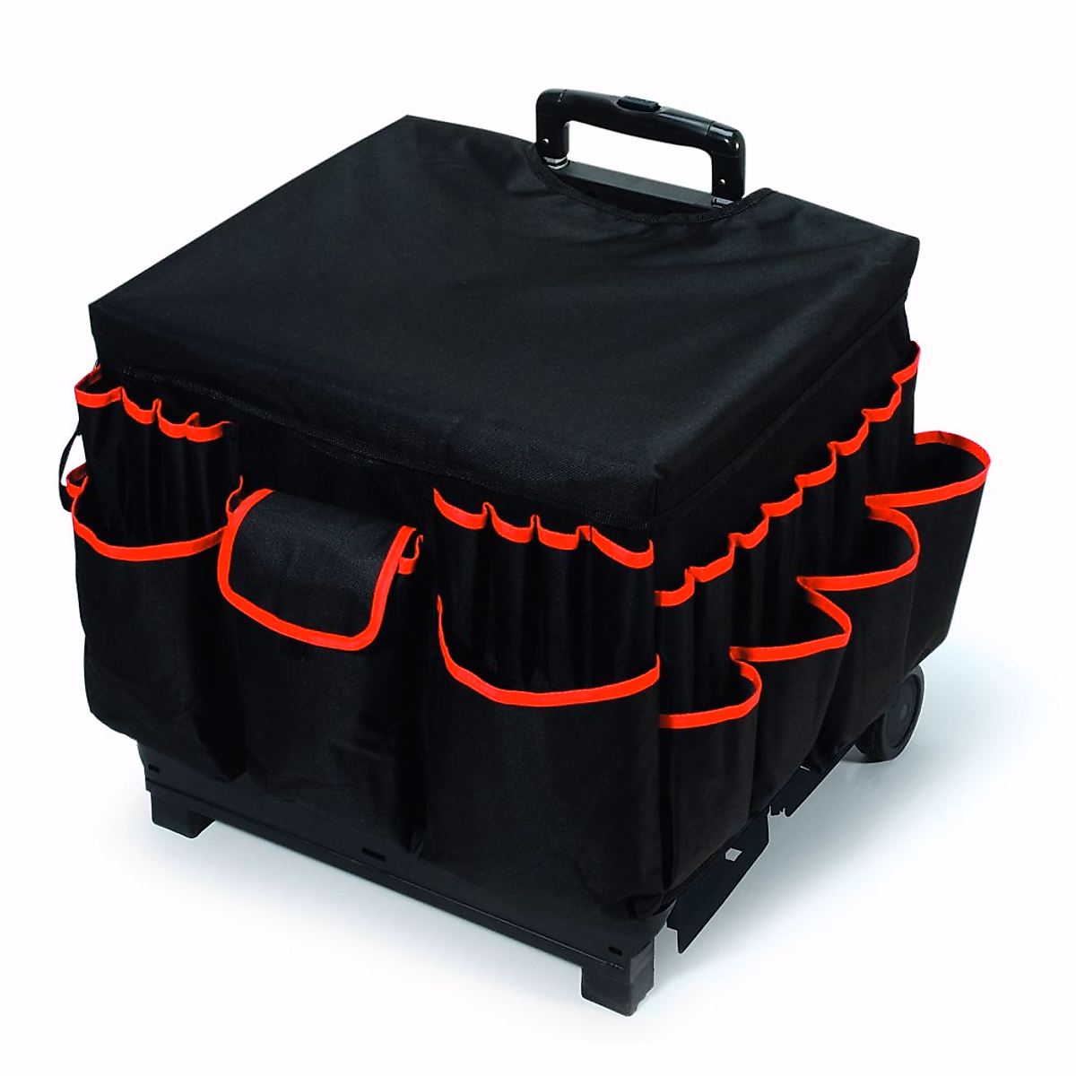 Darice 1210-27 Rolling Craft Cart-Fabric Cover-Aluminum Handle, Large, Green