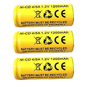 (3 Pack) 1.2v 1200MAH NiCad Battery KR-1500AUL KR1100AE KR-1200AUL Exit Sign Emergency Light ELB-1201N ELB 1210 ELB 1201 ELB1210 ELB1201 ELB1210n ELB1201n ASC0086 Lithonia ELB-1210N Nickel Cadmium