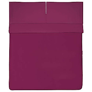 Queen Size Bed Sheets - Breathable Luxury Sheets with Full Elastic & Secure Corner Straps Built In - 1800 Supreme Collection Extra Soft Deep Pocket Bedding Set, Sheet Set, Queen, Berry