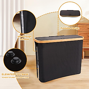 Toilet Paper Storage, Toilet Paper Basket with Lid, Toilet Paper Holder Stand for 12 Mega Rolls, The Ultimate Bathroom Organizer, Bathroom Accessories Holder, Toilet Paper Bin (Black)