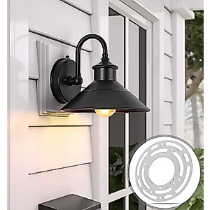 2 Pack Light Fixture Mounting Bracket 4 Inches Diameter,Round Universal Light Crossbar, with Ground Screw and Acorn Cap Nuts for Mount Wall Light