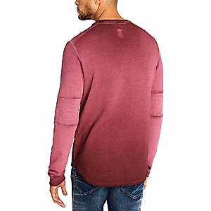 Buffalo David Bitton Mens French Terry Ombre Sweatshirt Red XL
