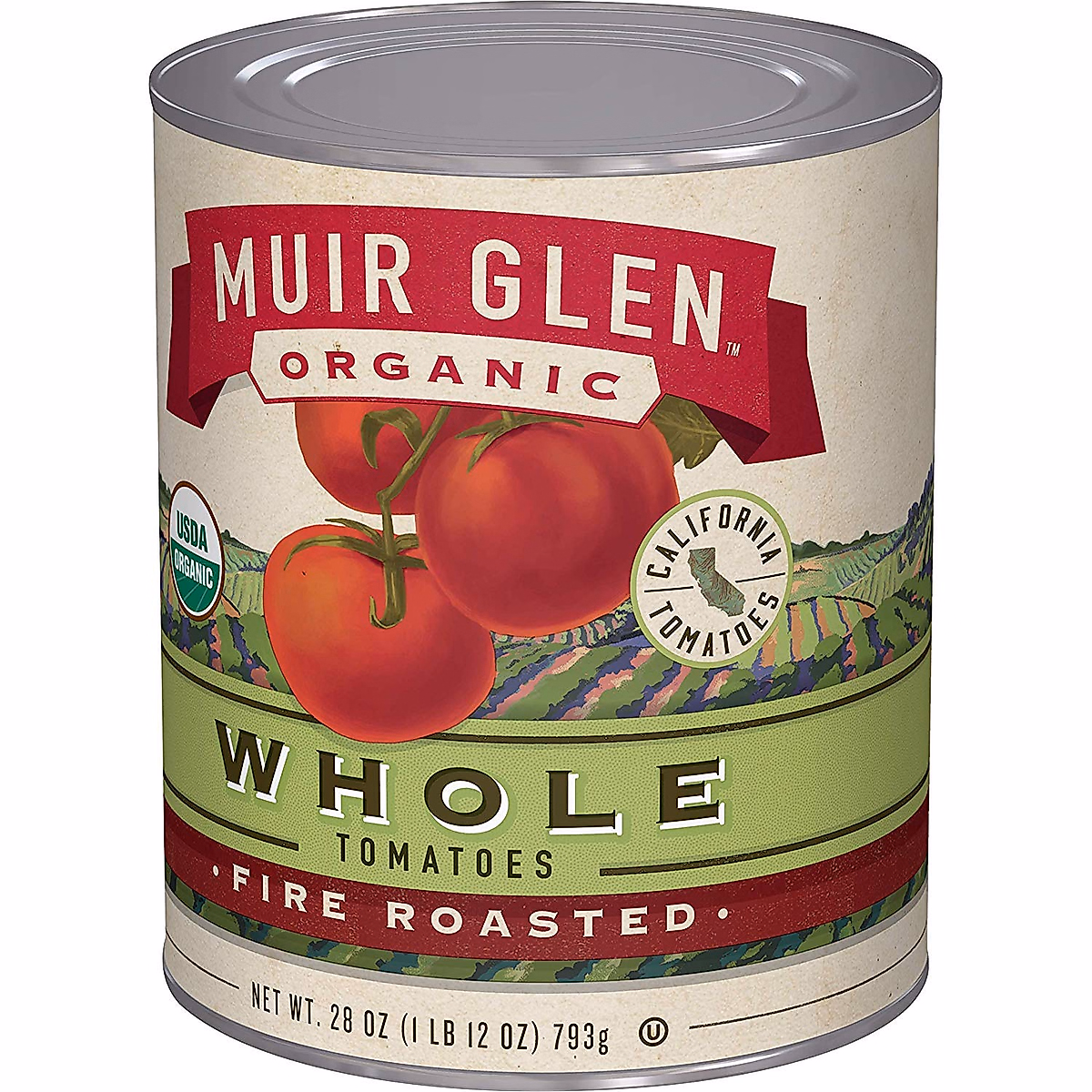 Muir Glen Organic Fire Roasted Whole Tomatoes, 28 oz