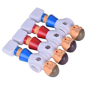 Hotusi 4Pcs Rod Foosball Soccer Table Football Men Player Replacement Parts(Red+Blue)