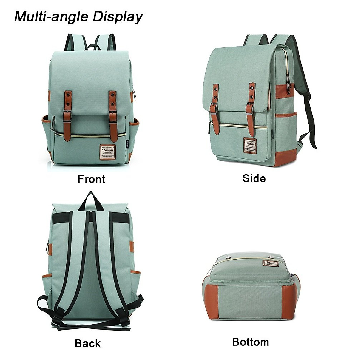 Slim Laptop Backpack for Women, Fashion Travel Rucksack College School Bookbag