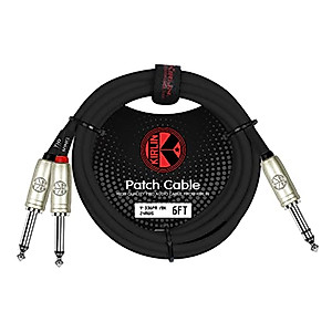 Kirlin Cable Y-336PR-06 - 6 Feet - 1/4-Inch Stereo Plug to Dual 1/4-Inch Mono Plug Y-Cable