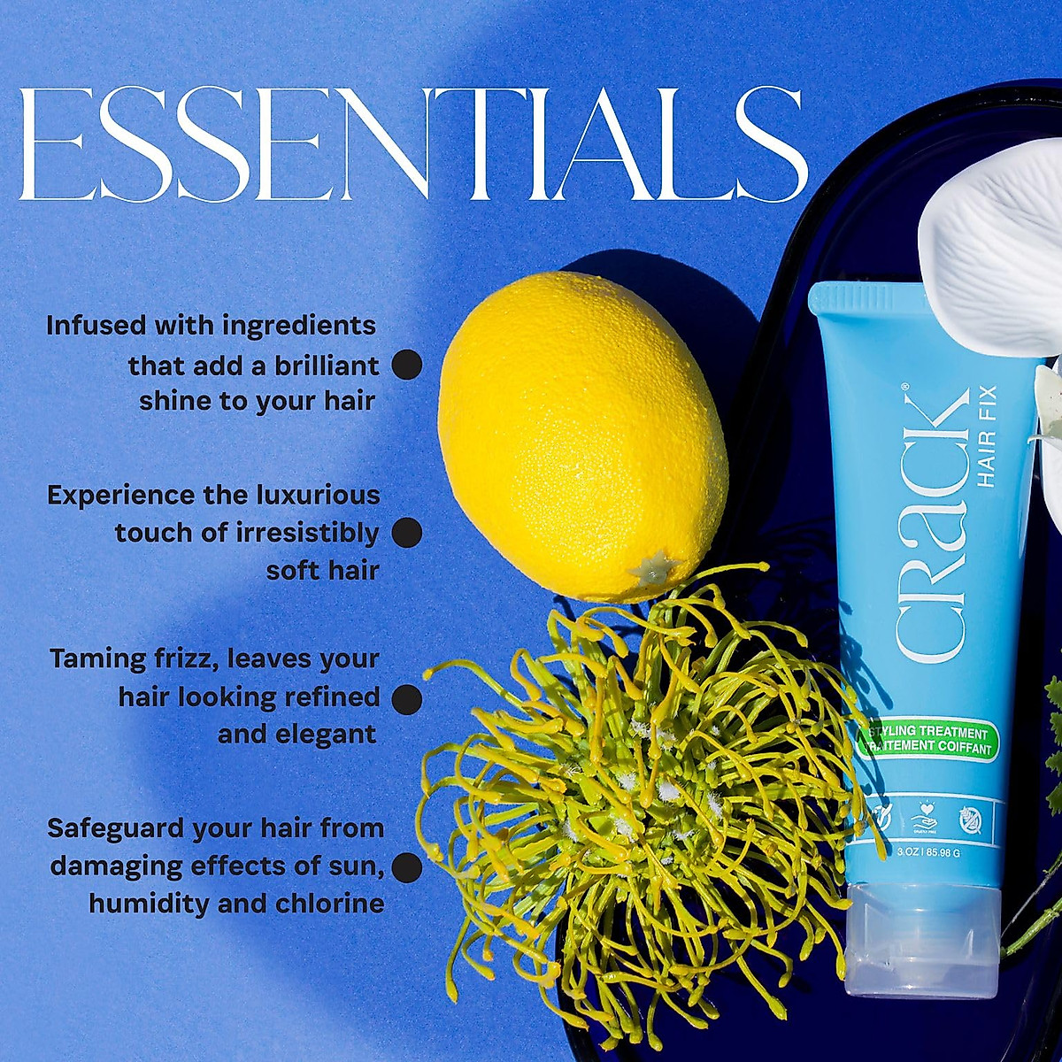 Crack HAIR FIX Styling Creme - Multi-Tasking, Anti-Frizz, Leave-In Styling Aid With Protection