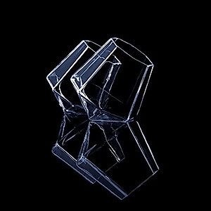 Dragon Glassware Whiskey Glasses, Clear Diamond Shaped Cocktail Barware, Unique Drinkware for Wine and Bourbon, Naturally Aerates, 10 oz Capacity, Set of 2