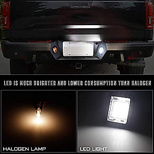 NDRUSH LED License Plate Light Lamp Compatible with 2015 to 2020 Ford F150, 2017 2018 2019 2020 F150 Raptor, 6000K White, Pack of 2