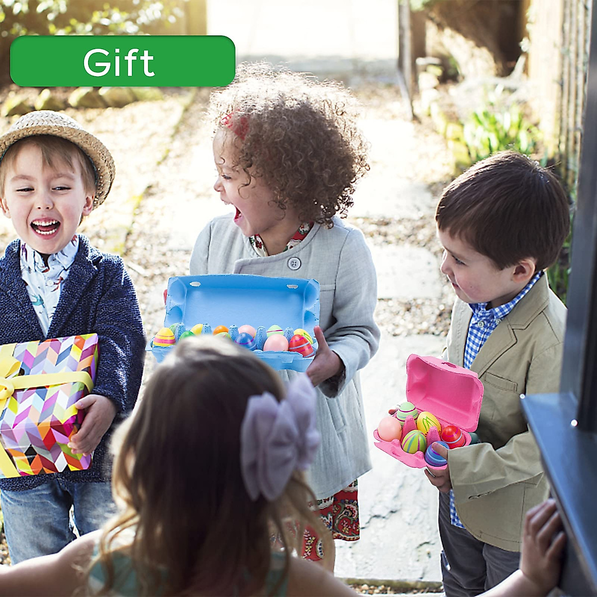 6 Count Egg Cartons for Chicken Eggs 20 Pack with Labels, Natural Pulp Paper Eggs Cartons Holds Bulk Blank Colorful Reusable Cardboard Pulp Egg Tray Half Dozen Egg Storing Cartons for Family Gifts