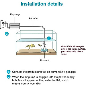 UPETTOOLS Mini Aquarium Sponge Filter，Small Internal Fish Tank Filter Sui for 2-6 Gallon Tank