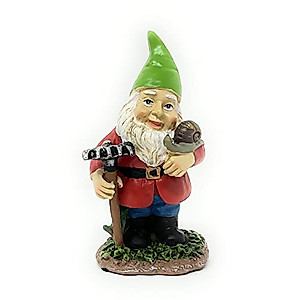 Nature's Mark 4 Gardener Gnomes Set Resin Statue Figurine Home Decorative Accent Statue Décor (4" H)