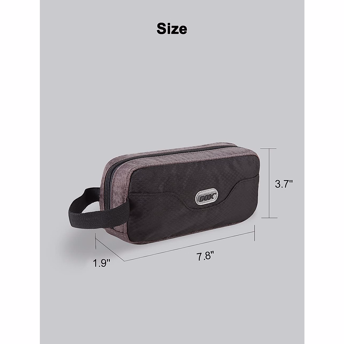 GOX Travel Toiletry Bag Dopp Kit Case for Men Multifunction Packing Organizer Pouch(Black)