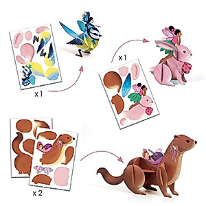 DJECO Fairy Craft Kit - Paint, Draw, Build & More for Home, School or Gifts - Fun & Creative for Family & Friends, Educational Art Craft Kit, Multi- Activitiy for Kids 6+ - Medium