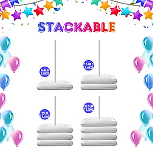 YALLOVE 4 Pack Water Weight Bags for Balloon Column Stand and Balloon Arch, Square Thickened Water Fillable Base for Party Supplies Accessories (Each 10 lb Weight)