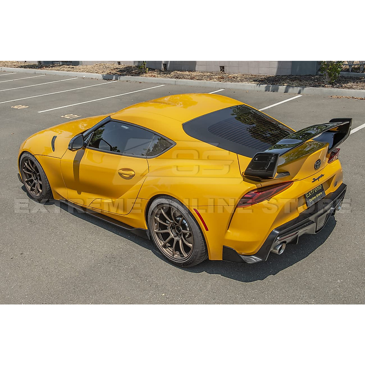 Extreme Online Store Replacement for 2020-Present Toyota A90 A91 Supra | ST Style Rear Trunk Lid Wing Spoiler (ABS Plastic - Painted Glossy Black)