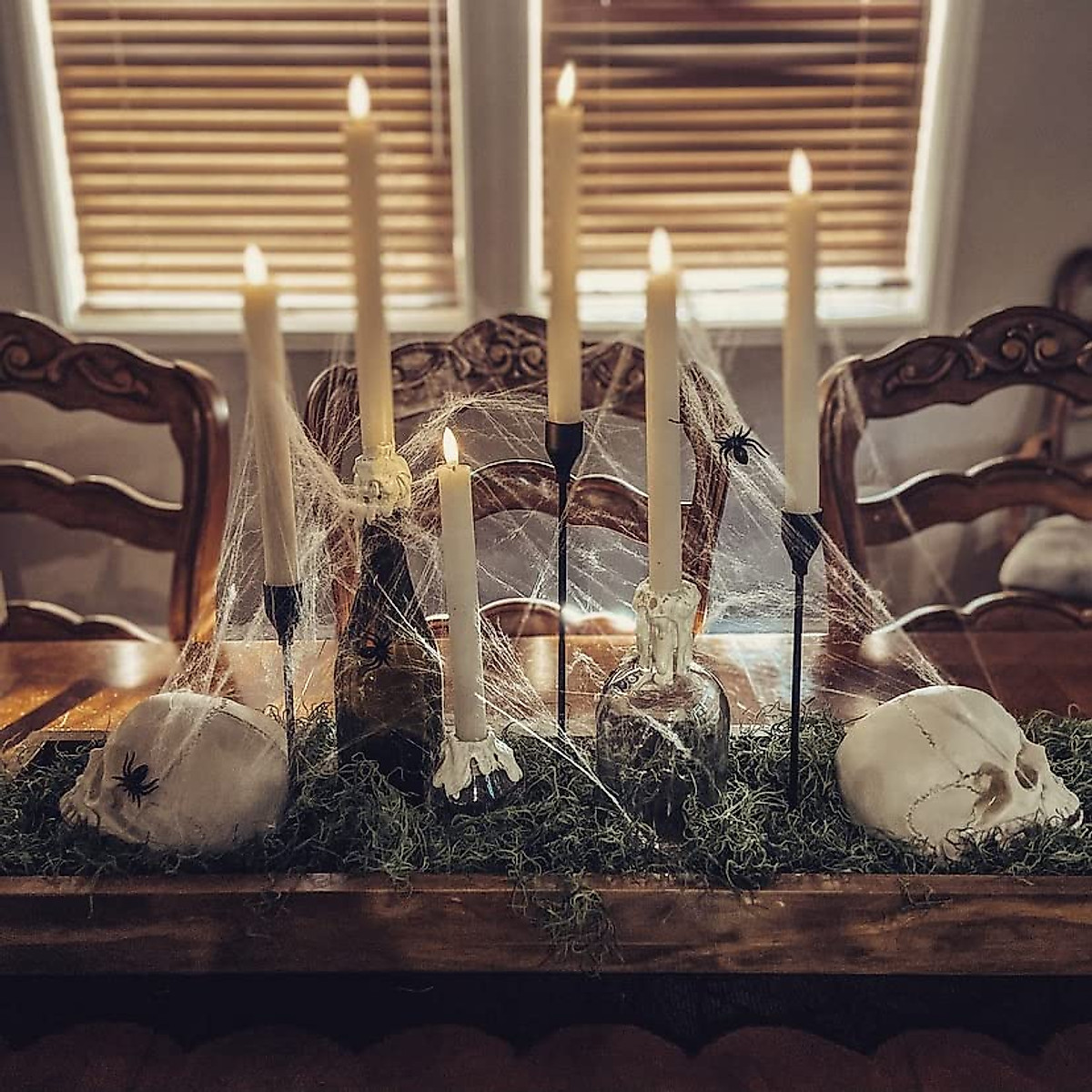 Stmarry Flickering Flameless Taper Candles with Remote - 10 Inch LED Candlesticks, Realistic 3D Flame with Wick, Ivory Real Wax, Spring Home Decor, Automatic Timer - Set of 6