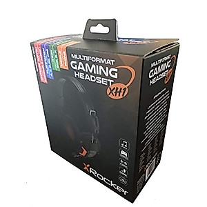 X Rocker, 5198001, XH1 Headset with Microphone, 7.09 x 3.94 x 7.87, Black/Orange