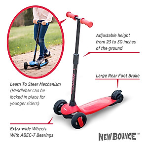 New-Bounce Scooters for Toddlers - 3 Wheel Scooter with Adjustable Handlebar - The GoScoot MAX is Perfect for Children and Toddlers, Girls and Boys Ages 2-9