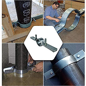 Highcraft DMST-H06 Riser Clamp Vertical Pipe Hanger for Copper, Iron, CPVC, PEX 6 in. Galvanized Steel