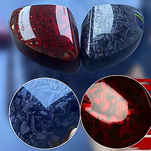 ASENDIWAY Red Forged Gloss Carbon Fiber Vinyl Wrap Roll Stretchable Decal Sticker Film Sheet Air Release DIY Decoration Vinyl