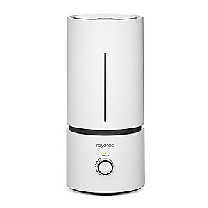 raydrop Cool Mist Humidifiers for Home Babies, 1.70 L Quiet and Small Ultrasonic Humidifier for Bedroom Nightstand, Space Saving, Auto Shut Off - (0.45 Gallon, US 110 V)