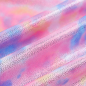 HOZIY Leotards for Toddler Girls Gymnastics 3t 4t 3-4t With Shorts Pink Pinkish Blue Purple Tie Dye Sparkle Biketard