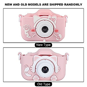 FASJ Shooting Camera, 40MP Kids Camera Intelligent Focusfree for Photography for Birthday Gift(Pink cat)