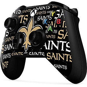 Skinit Decal Gaming Skin compatible with Xbox One X Controller - Officially Licensed NFL New Orleans Saints Black Blast Design