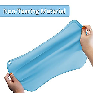 Baby Placemats, Non-Slip Silicone Placemat for Kids, Toddler Placemat for Dining Table, Baby Placemats Portable Food Mats for Kids Toddler Children (2 Pack, Baby Blue,Pink)