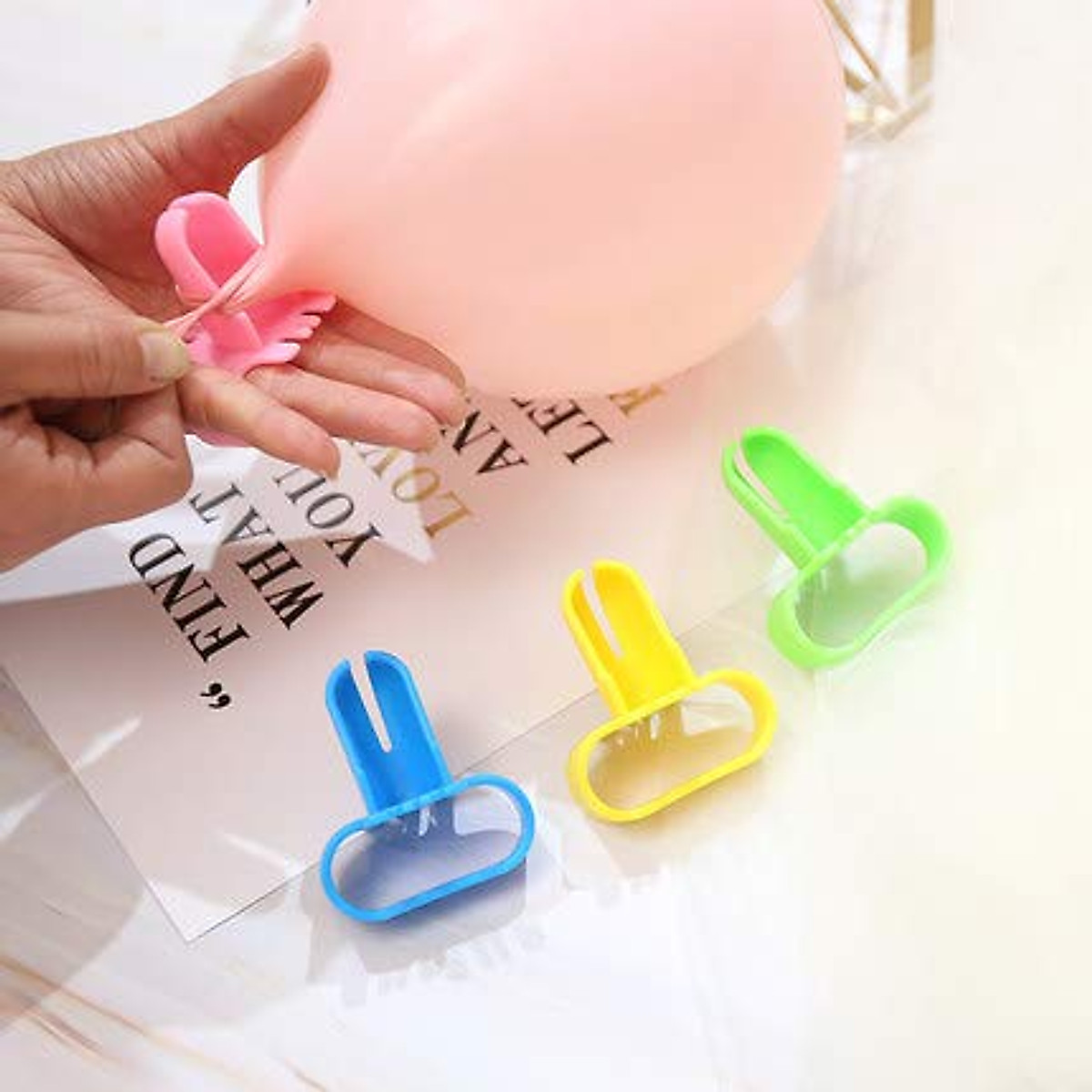 Balloon Decorating Strip Kit for Arch Garland 2 Rolls 16 Feet,Balloon Tape Strip, with 2 Rolls Balloon Glue Point Dots Stickers,1 Pcs Tying Tool