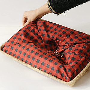 INough Gift Baskets Empty Large Christmas Basket Christmas Empty Christmas Gift Baskets with Handles Collapsible Christmas Storage Baskets, Holiday Baskets for Kidsroom Nursery Play Room (Large, Joy)