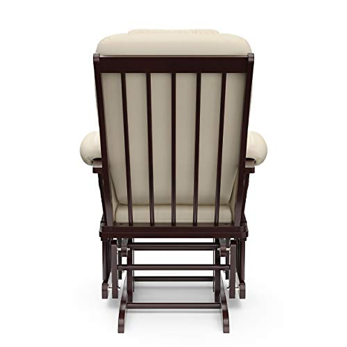 Storkcraft Tuscany Custom Glider and Ottoman with Free Lumbar Pillow, Espresso/Beige