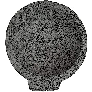 YOPIDO MX Molcajete 9 inch with Pig Design; Spice Mortar; Made with Volcanic Stone; Molcajete Handmade in México; Guacamole and Salsa Maker; Includes Pestle Stone