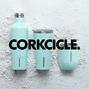 Corkcicle Marvel 24 Ounce Triple Insulated Stainless Steel Travel Cup Tumbler with Lid and Silicone Bottom for Hot and Cold Drinks, Captain America