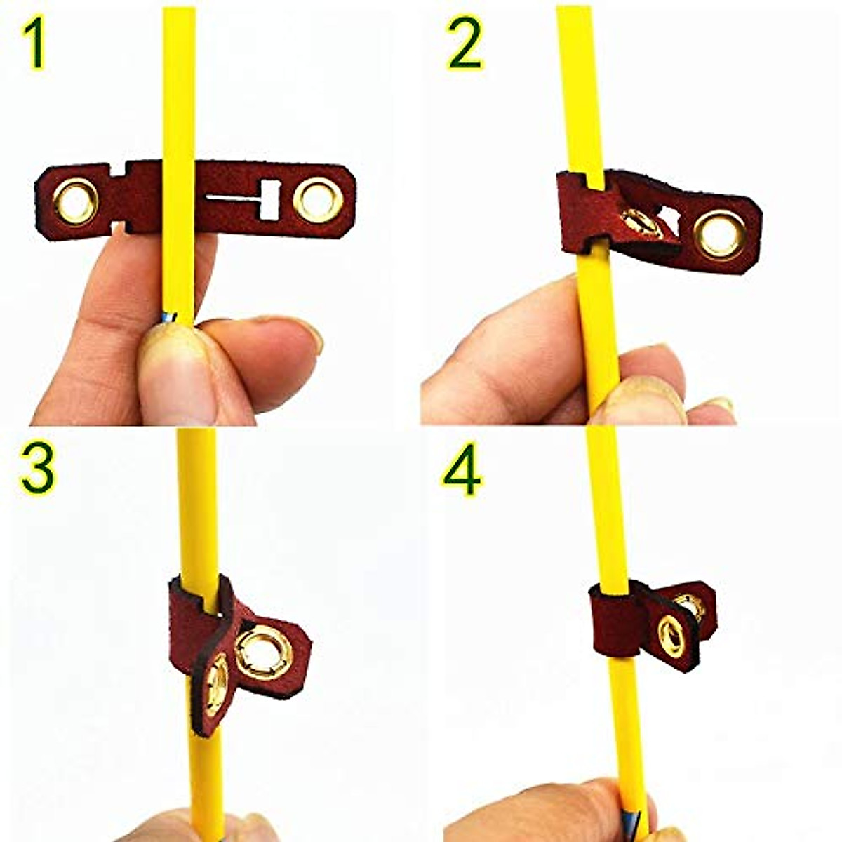 Bonaweite 4Pack Birds Foot Rings, Parrot Leg Bands Opening Feet Ring, Suede Cloth Bird Foot Protector Identification for Pigeons African Grey Cockatoo Macaw Ringneck Parakeet Cockatiel