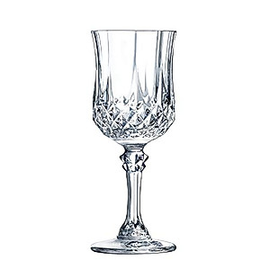 Cristal D'Arques Longchamp 2 Ounce Cordial Glass, Set of 6, 6 Count (Pack of 1), Clear
