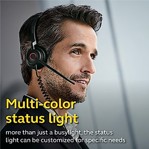 Jabra Engage 50 Wired Headset, Stereo – Telephone Headset with 3-Microphone System, Blocks Out Background Noise for Increased Agent Focus, Call Center Headset Features Enhanced Hearing Protection