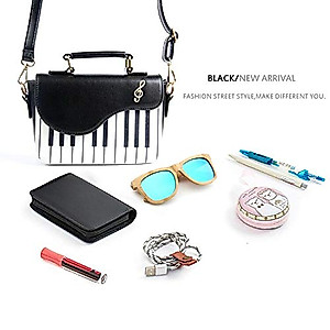LUI SUI Women’s Piano Guitar Shape Crossbody Purse Bags Music Guitar Small Shoulder Bags Tote Purse