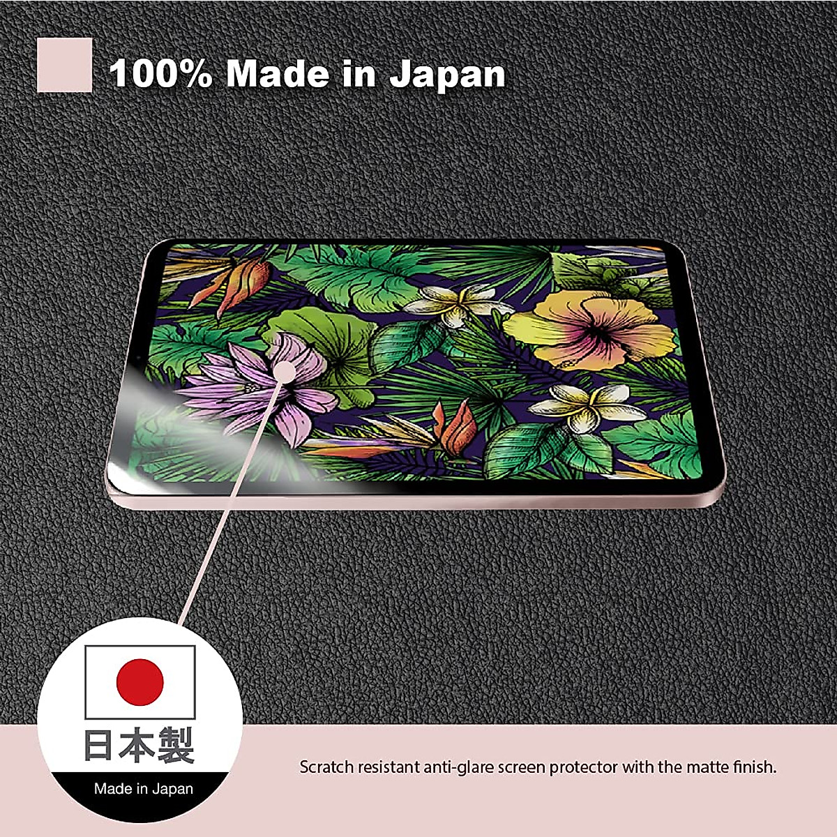 Green Onions Supply Paper Texture Screen Protector for 2021 iPad mini 6, 8.3 Inch Paper Screen Sketch/Anti Glare/Matte/Made in Japan/Apple Pencil Compatible/Scratch Resistant/PET [1 Pack]