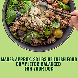 Azestfor Homemade Dog Food Supplement Dog Vitamins Made in USA Add to Holistic Whole Food Diets Raw BARF All Breeds Puppy Adult 16oz Powder