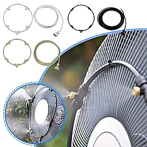 WWDZ Outdoor Misting Fan Kit for a Cool Patio Breeze,Water Mister Spray Tube for Cooling Outdoor,Lawn Garden Greenhouse Home Outdoor Fan Cooli