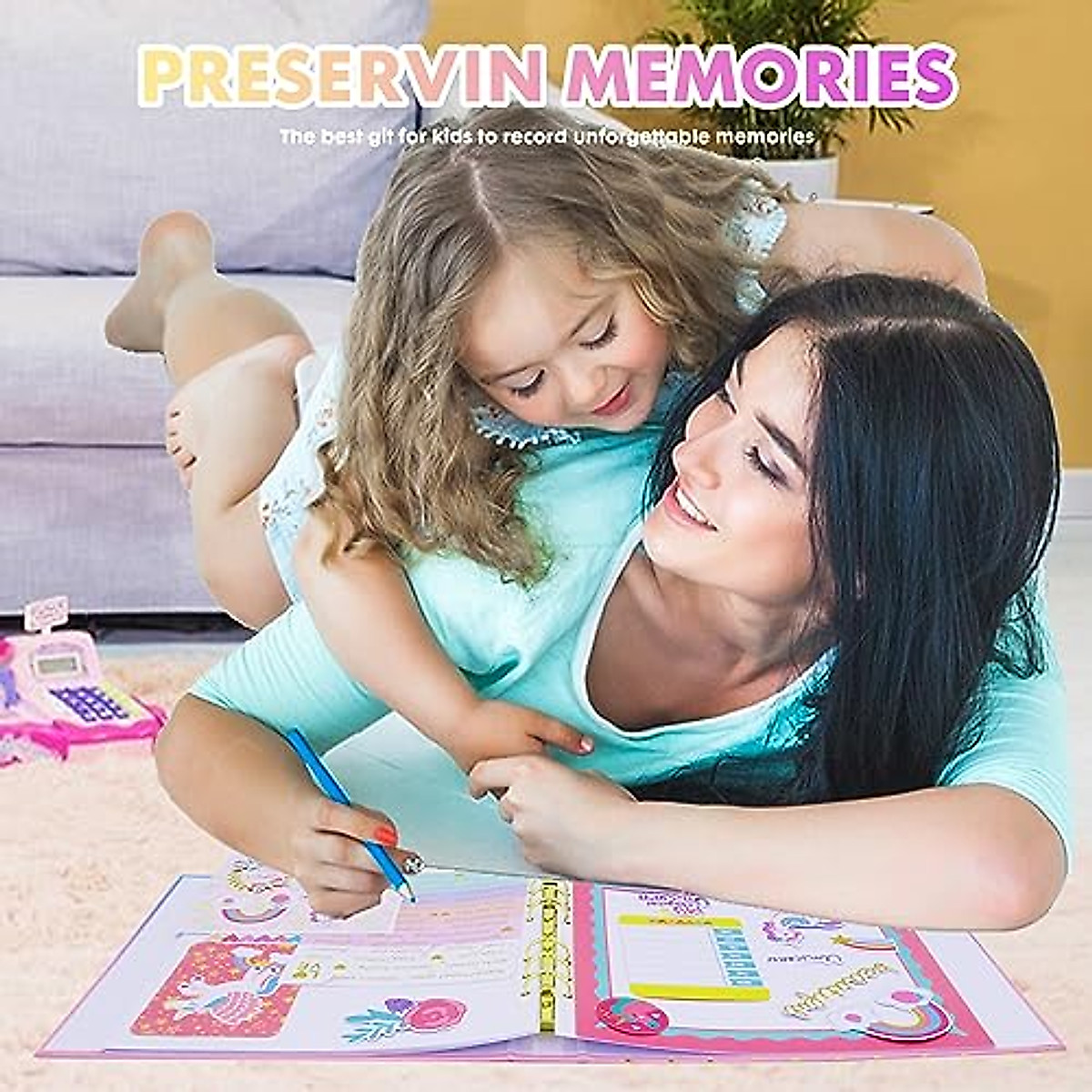 DIY Journal Kit for Girls, Personalized Diary & Scrapbook Stuff for Teens Girls, Decorate Your Planner/Organizer, Journaling Arts Craft Kit Birthday Gifts Ideas for Girls Ages 6-15 Years Old