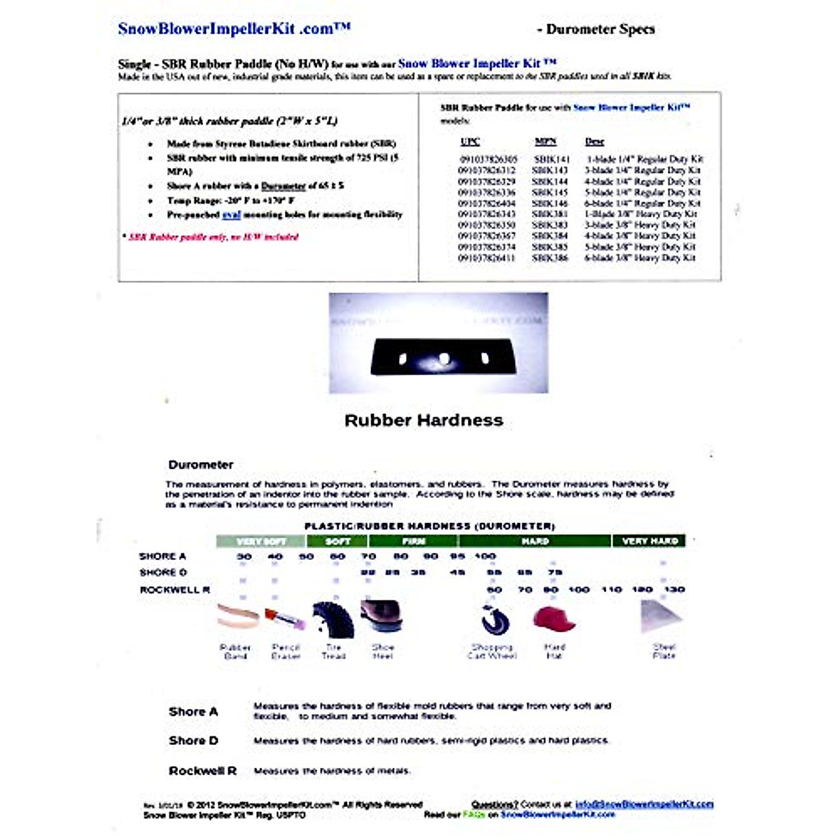 Snow Blower Impeller Kit - 3/8" 4-Blade Universal - Modifies 2/3 Stage Machines