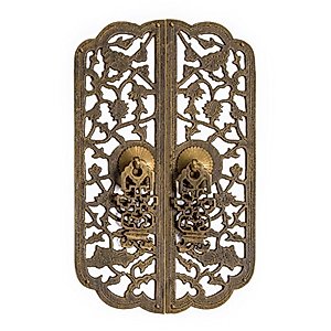 Hardware Philosophy Rose Vine Brass Cabinet Strips Backplate Hardware Pulls Set 9.7"x5.5"